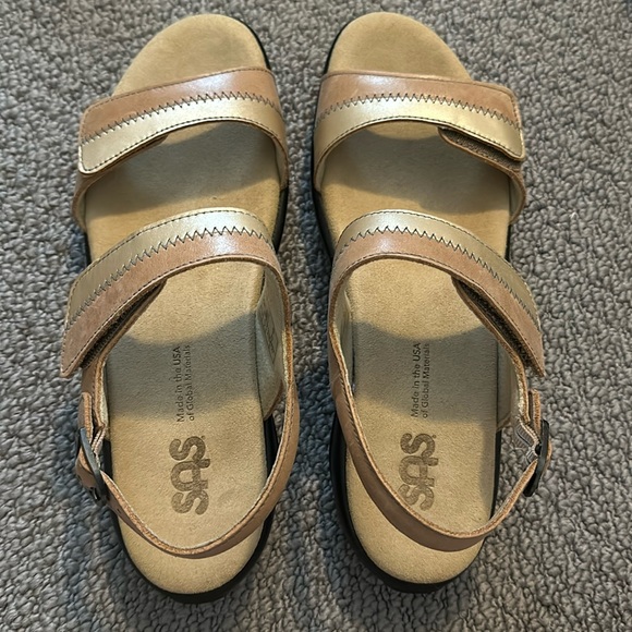 SAS | Shoes | Sas Nudu Heel Strap Sandal Beigetan 9 Narrow | Poshmark